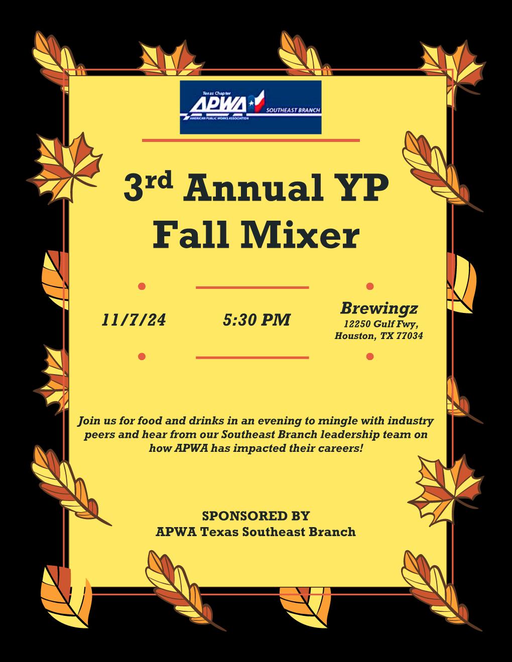 Third Annual Young Professionals Networking Mixer – APWA Texas Chapter